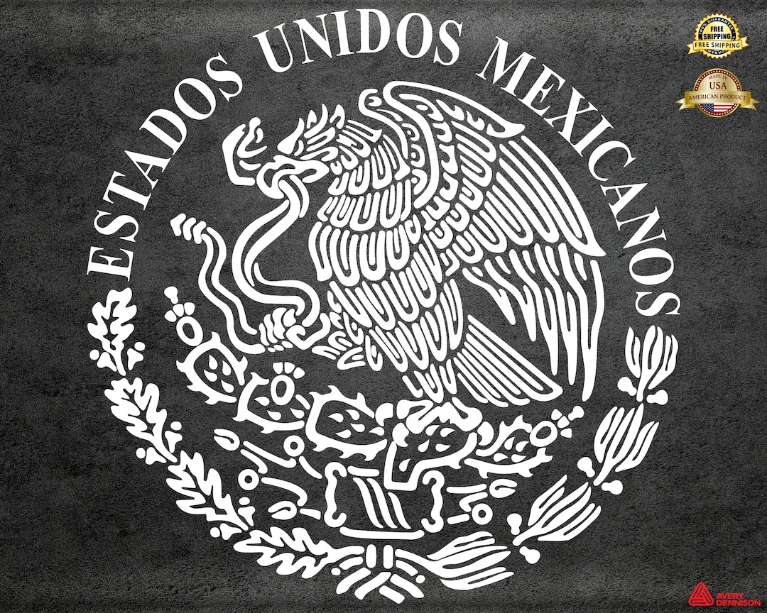 Coat of Arms of Mexico Decal Sticker Mexican Eagle Car Auto Choose Your ...