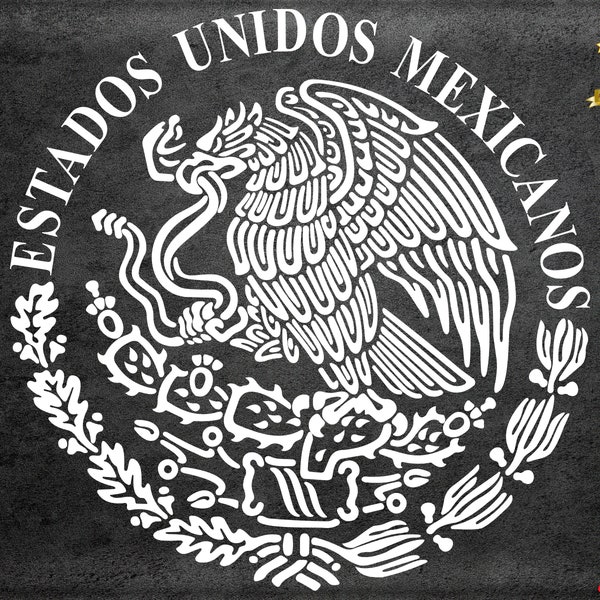 Mexican Coat of Arms Sticker - Etsy