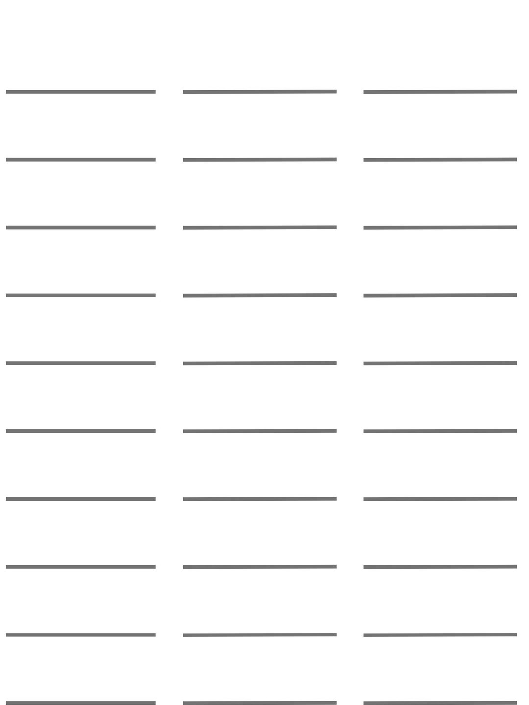 A5 3 Column List Printable Wide Gray - Etsy