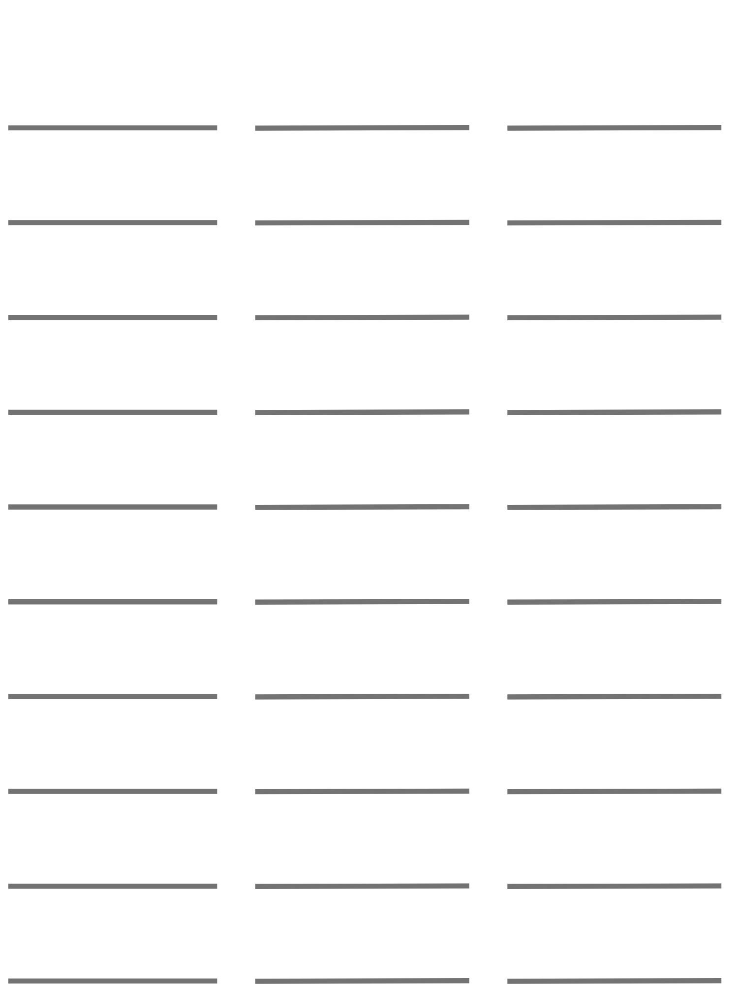 A5 3 Column List Printable Wide Gray - Etsy