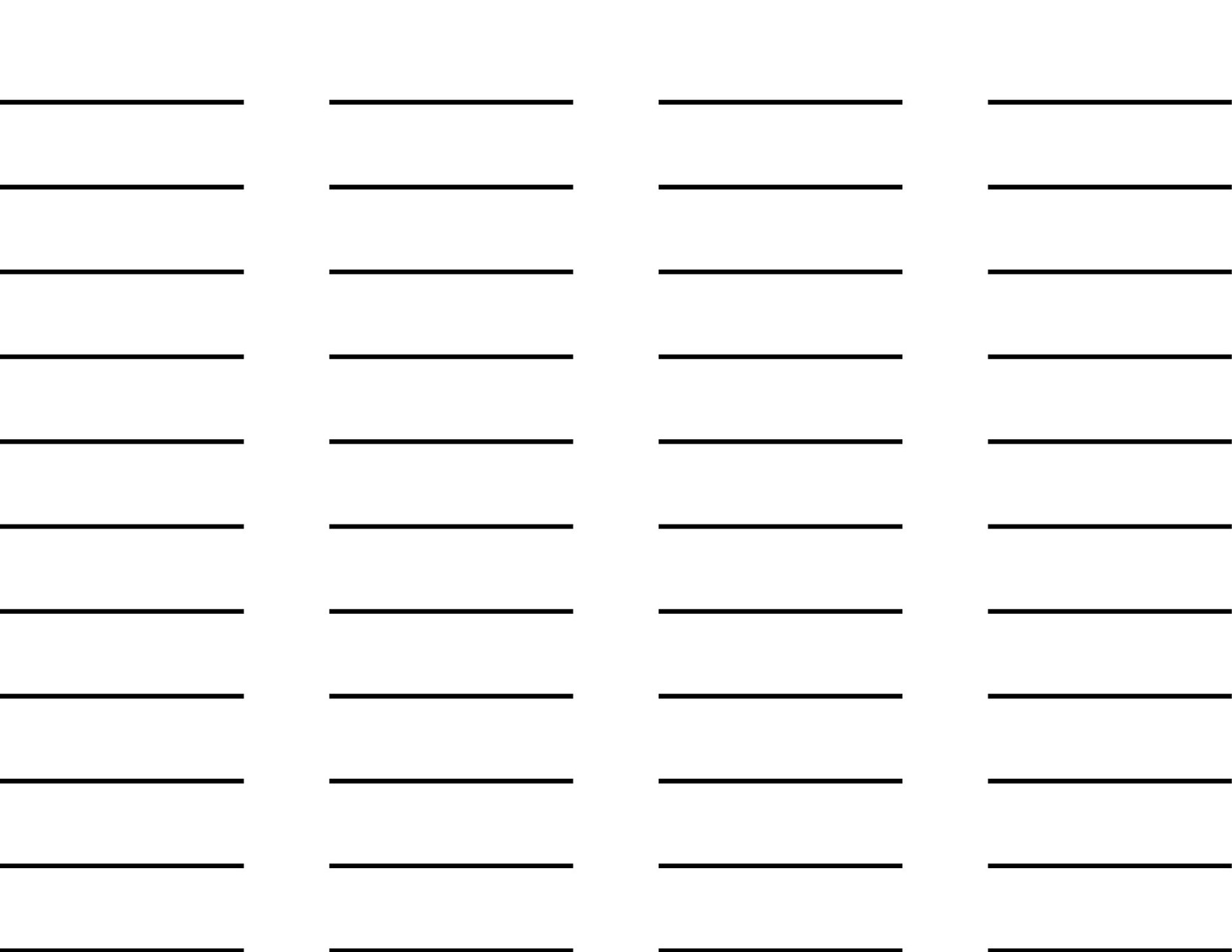 4 Column List Horizontal - Etsy