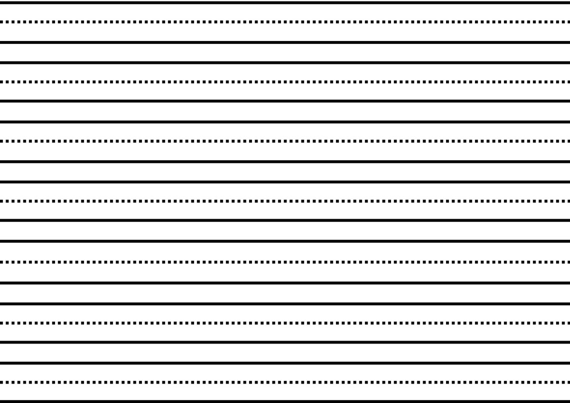 Horizontal Handwriting Paper - Etsy