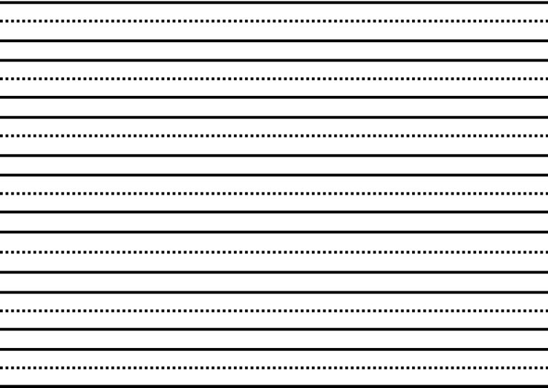 Horizontal Handwriting Paper - Etsy