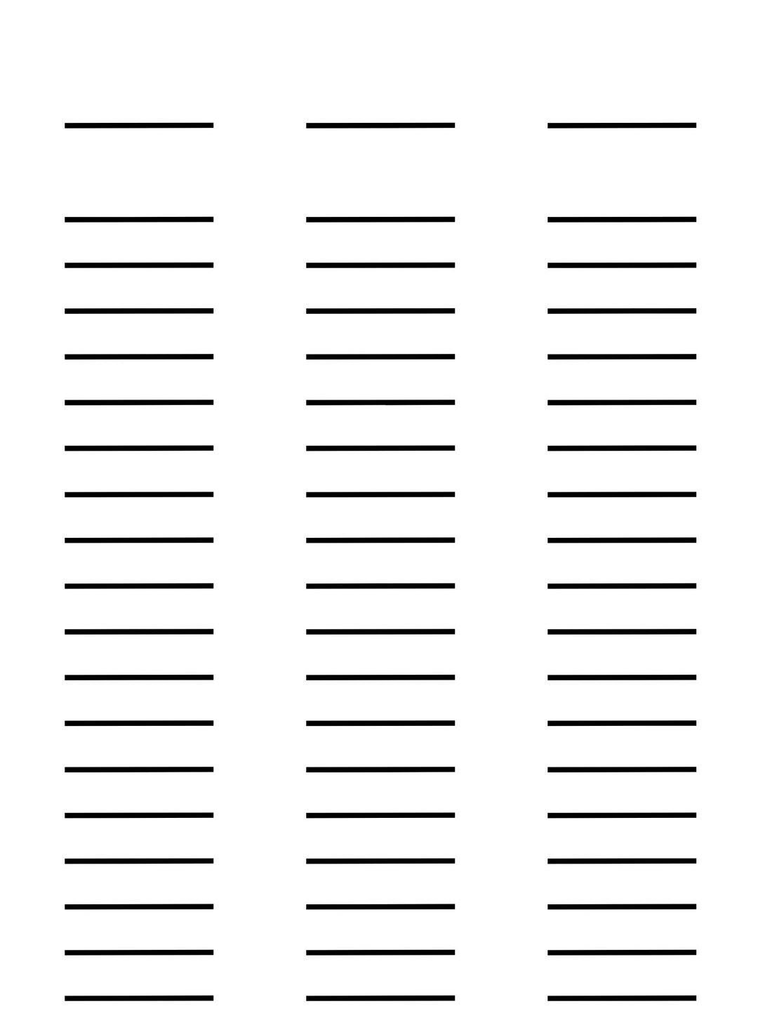 A5 3 Column List Printable Black - Etsy