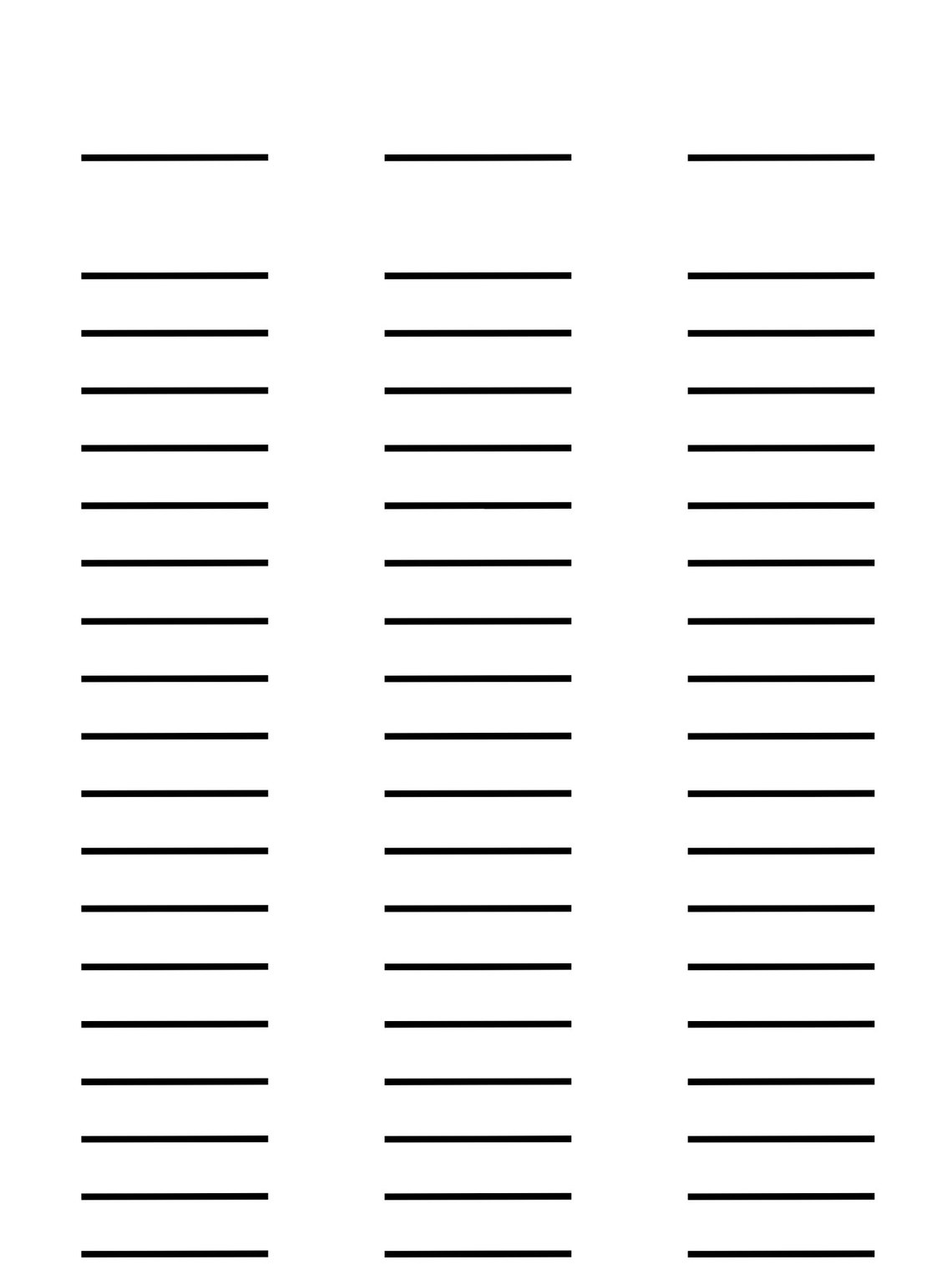 A5 3 Column List Printable Black - Etsy