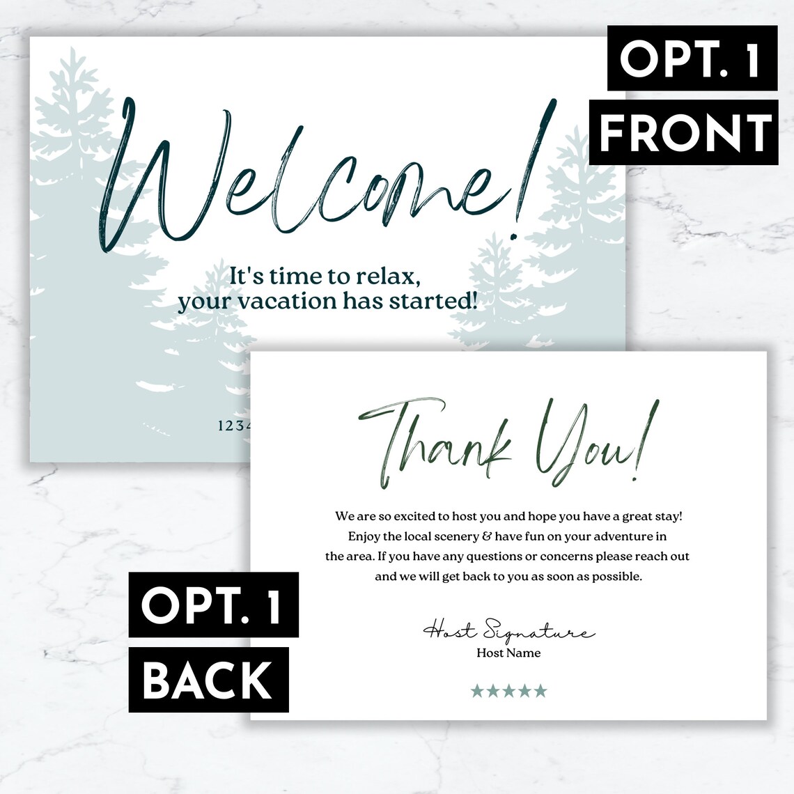 Airbnb Welcome Card | Host Thank You Card Printable Template | Airbnb ...
