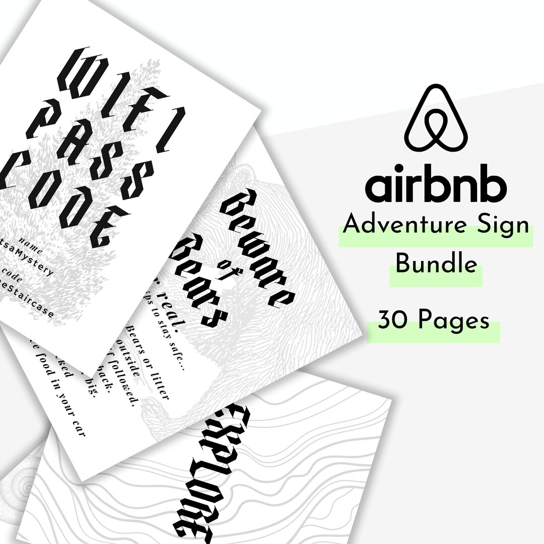 Welcome Sign for Airbnb, Vacation Rental Printable Poster Template ...
