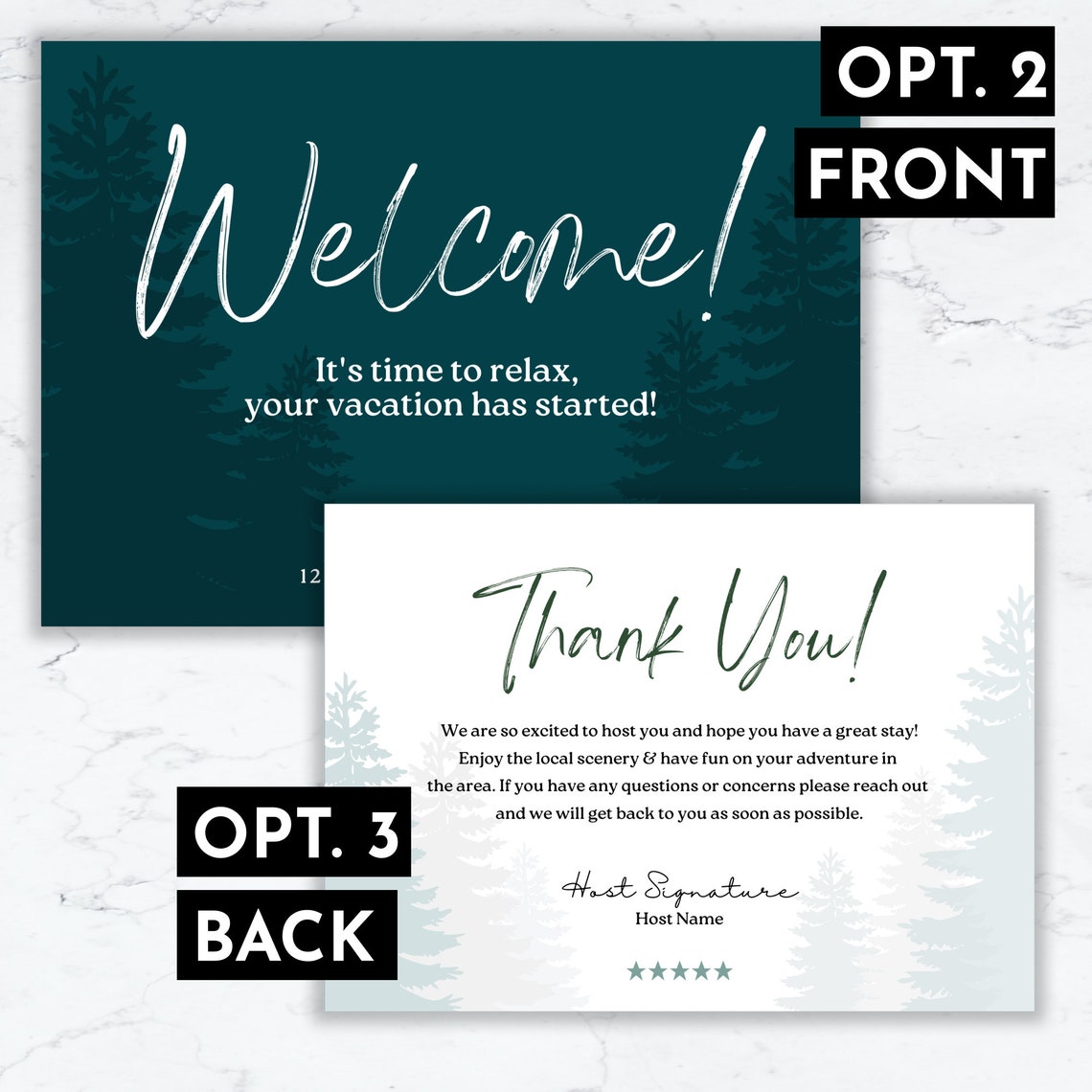 Airbnb Welcome Card | Host Thank You Card Printable Template | Airbnb ...