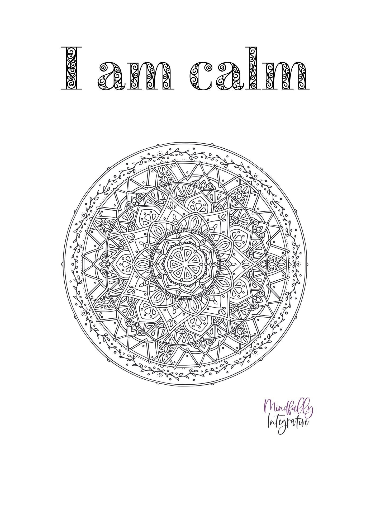 Mindful Mandala Digital Download - Etsy