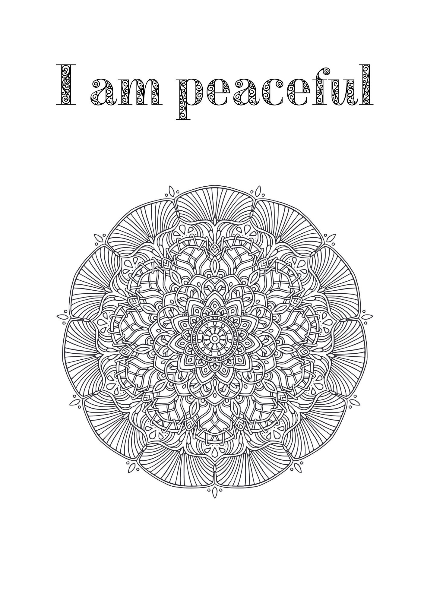 10 Pages of Mindful Mandala Color Pages - Etsy