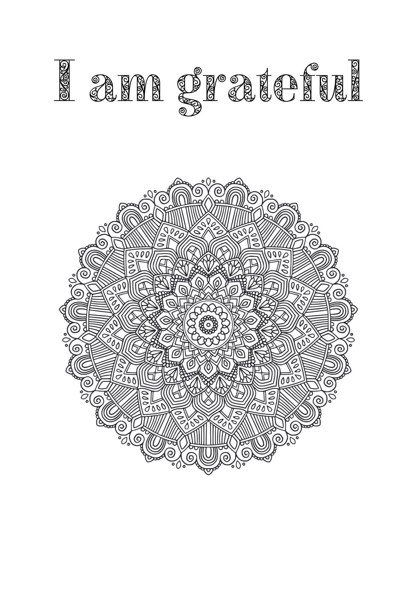 10 Pages of Mindful Mandala Color Pages - Etsy