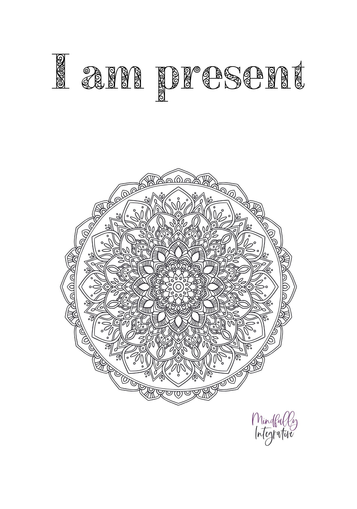 10 Pages of Mindful Mandala Color Pages - Etsy