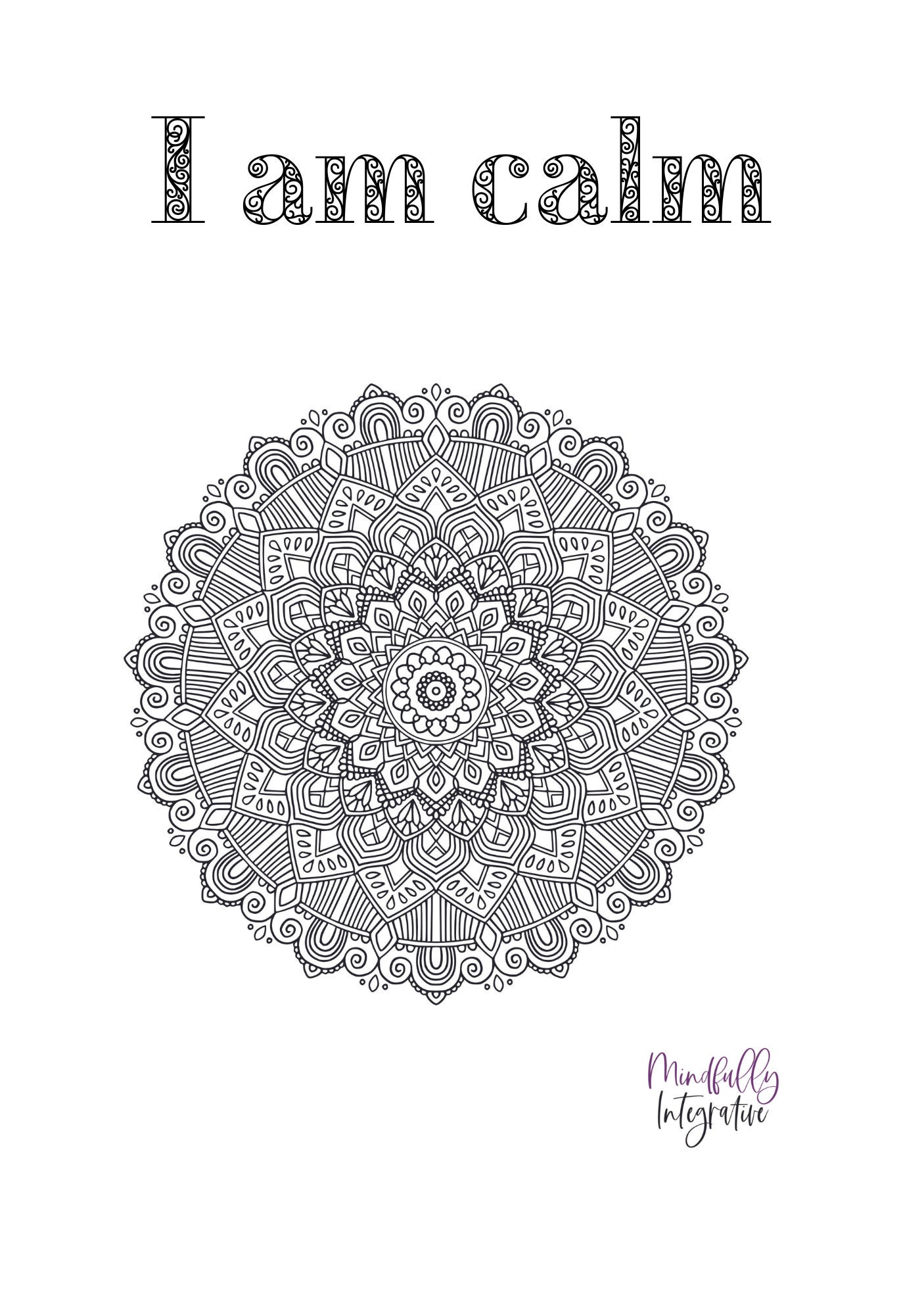 10 Pages of Mindful Mandala Color Pages - Etsy