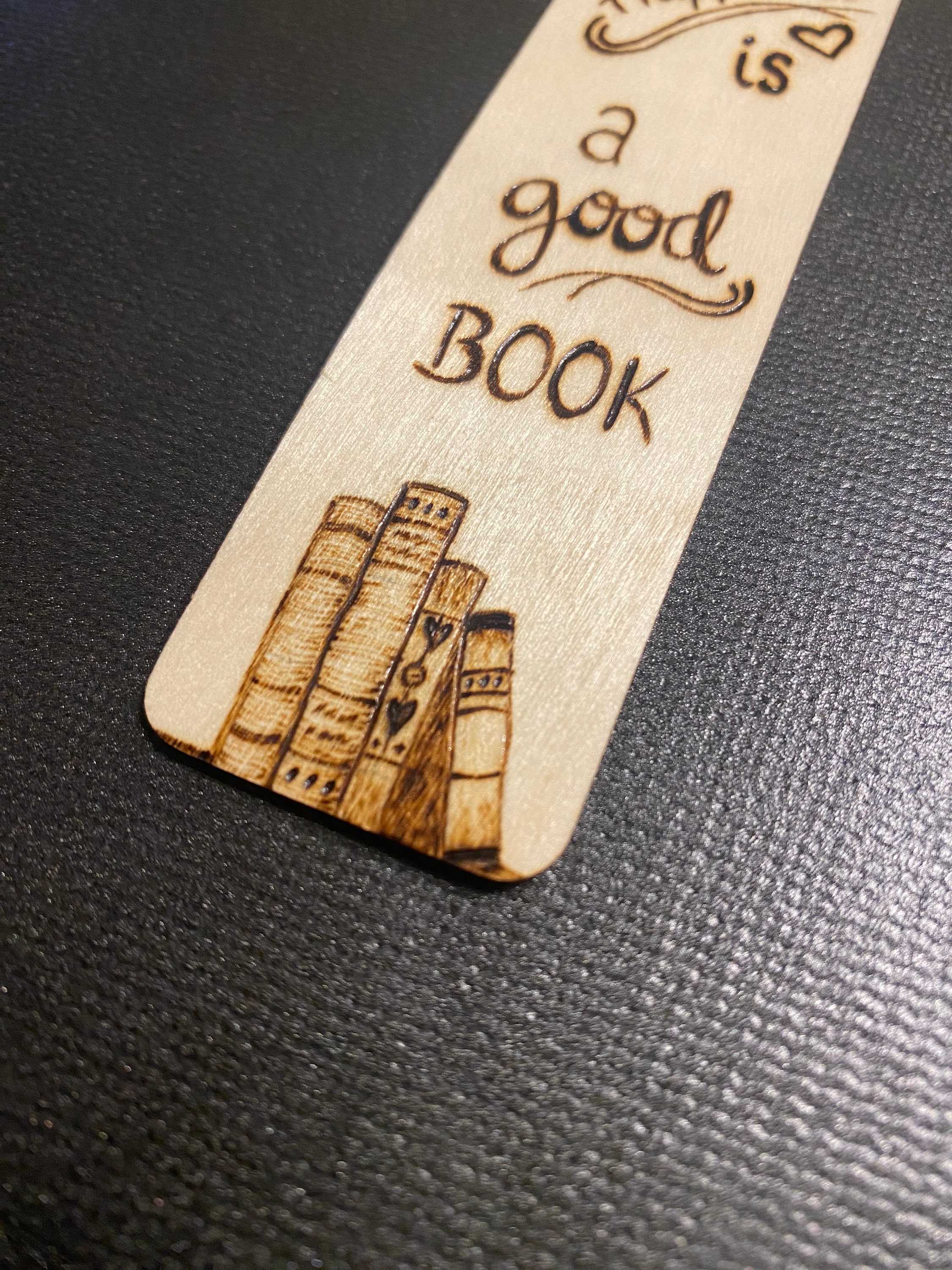 Wood Burned Bookmarks With Tassle - Etsy