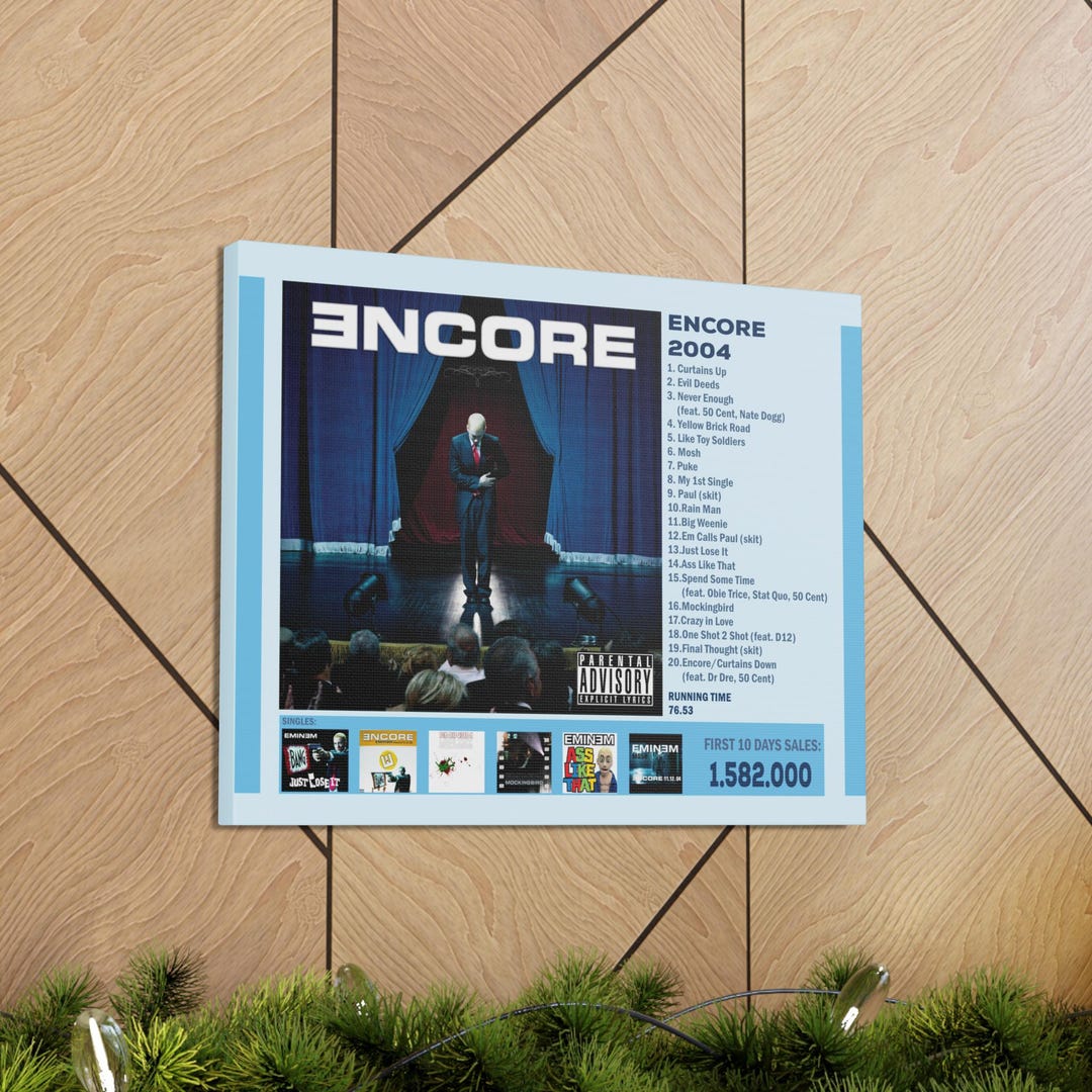 Eminem Canvas, Encore Album Cover Print, Eminem Wall Art, Eminem Print ...
