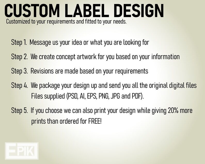Custom Label Design Product Label Sticker Design Packaging - Etsy