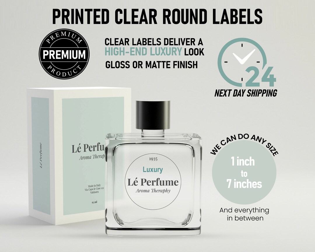 Custom Clear Product Labels: Round & Oval, Oil/water Resistant - Etsy
