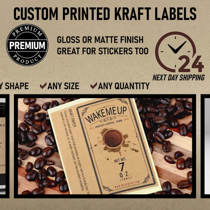 Kraft Stickers - Etsy