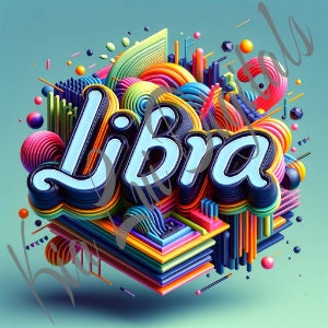 Vibrant Libra Zodiac PNG Digital Artwork - Etsy