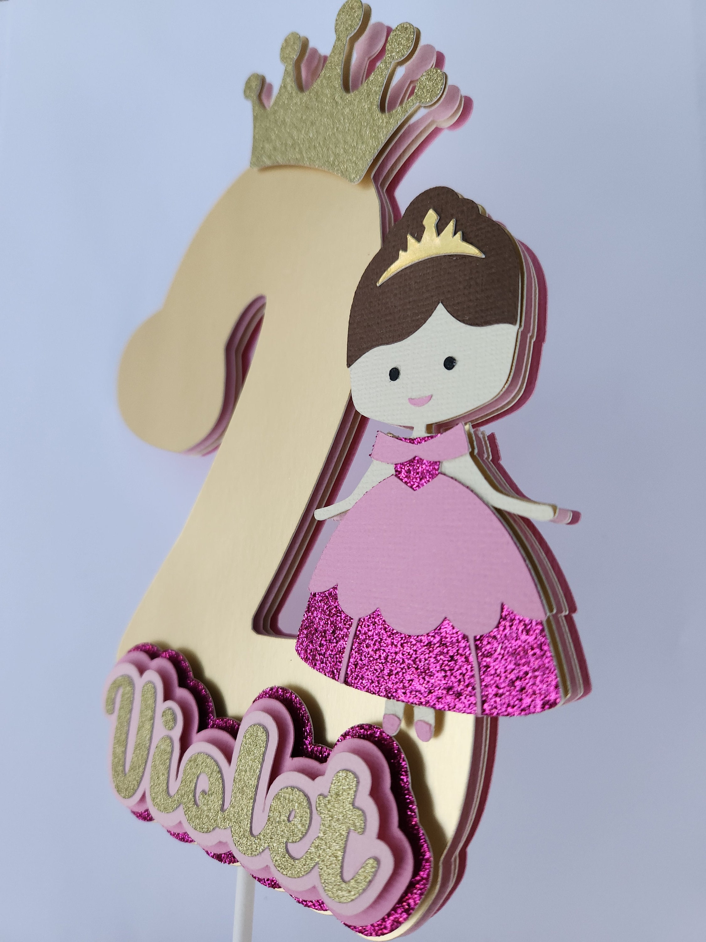 Princess Cake Topper, Custom Cake Topper, Personalised Party Decor, 1st ...