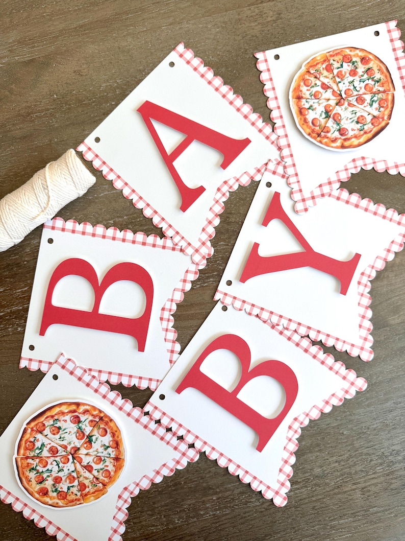 Custom Pizza Party Banner, Italian Ciao Baby Shower Garland - Etsy