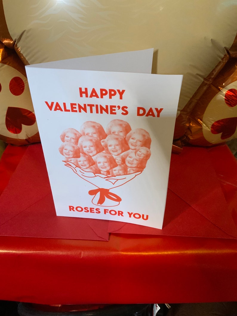 Valentines Day Roses Card - Etsy