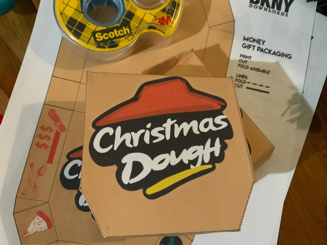 DIY Christmas Pizza Gift Box Money Holder for the Holidays - Etsy