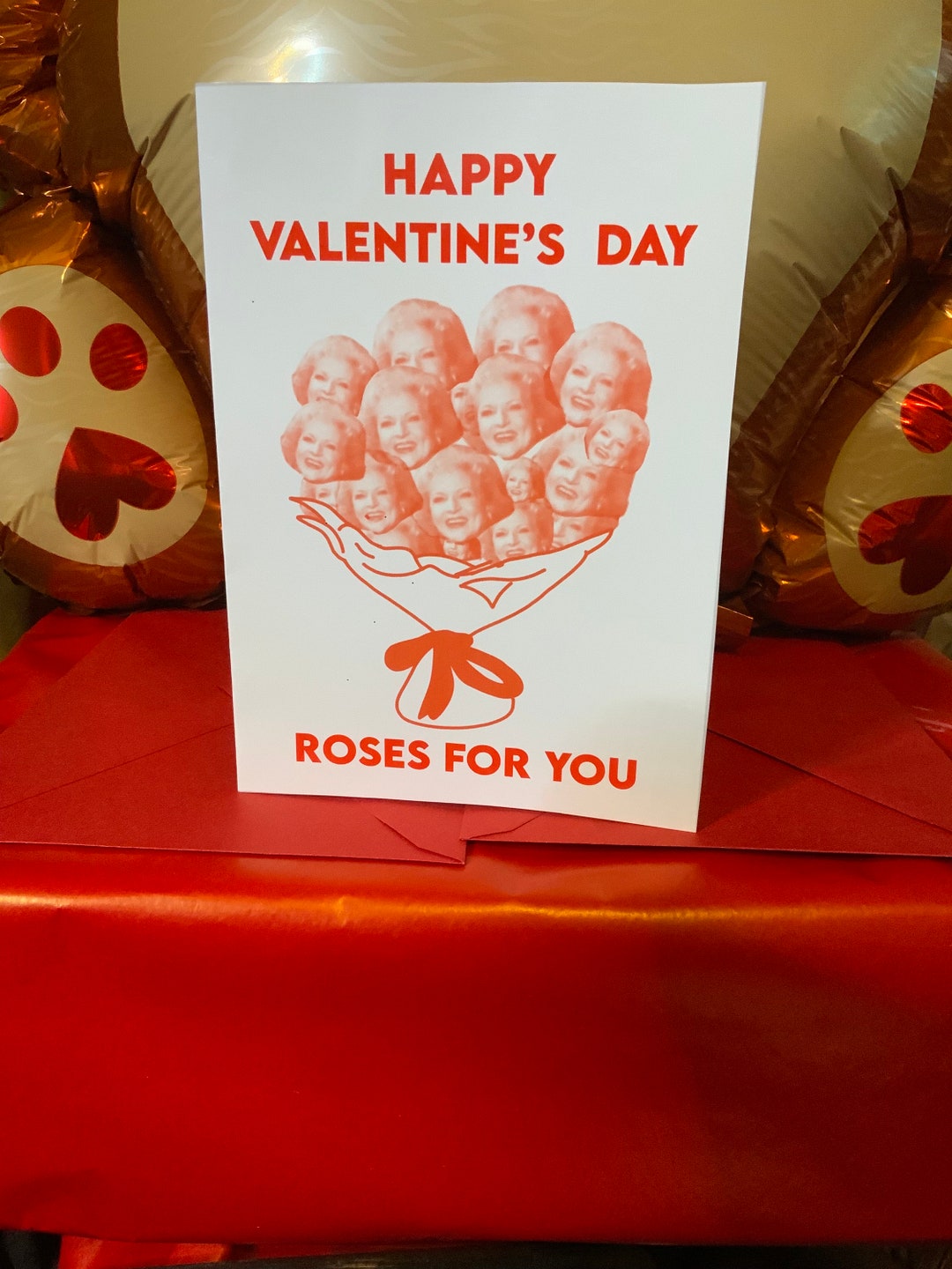 Valentines Day Roses Card - Etsy