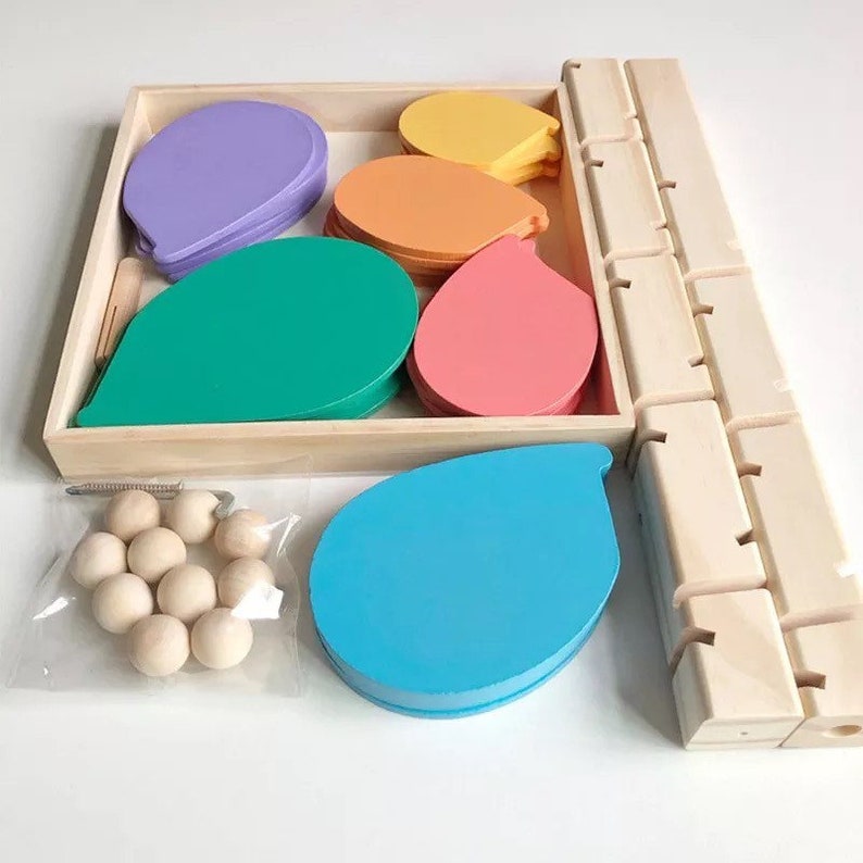 Montessori Wooden Petal Tree Building Blocks Toy. Childrens - Etsy