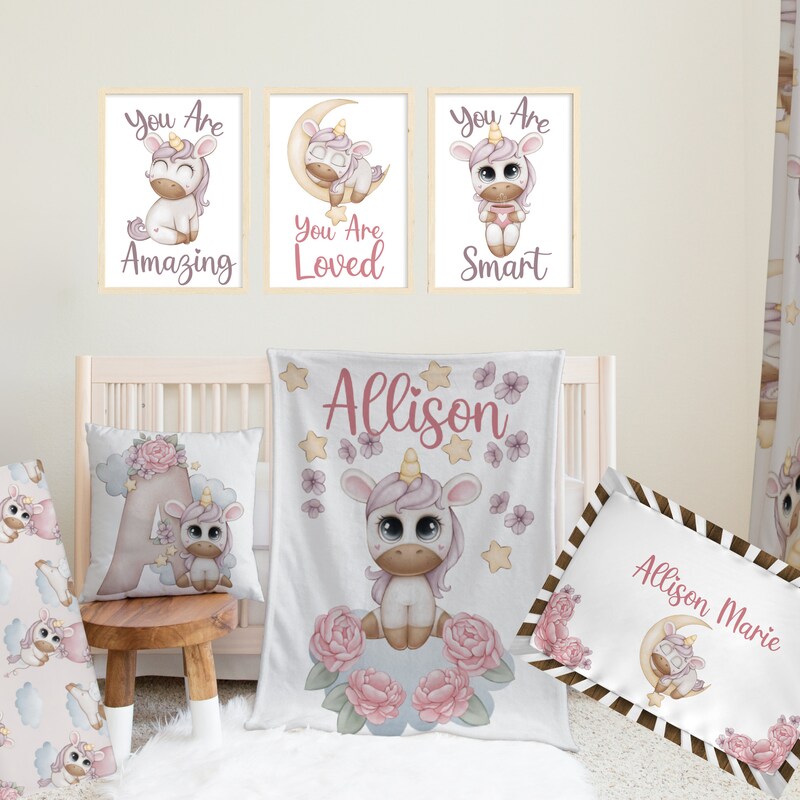 Unicorn Crib Bedding - Etsy