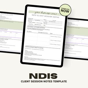 NDIS Support Coordination Client Notes Template | Editable PDF & Word ...