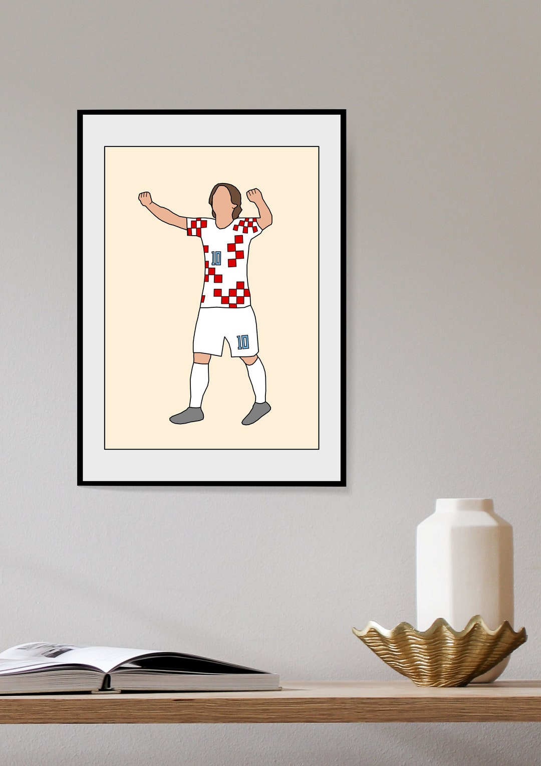 Luka Modric Croatia World Cup Wall Art - Neutral - Etsy