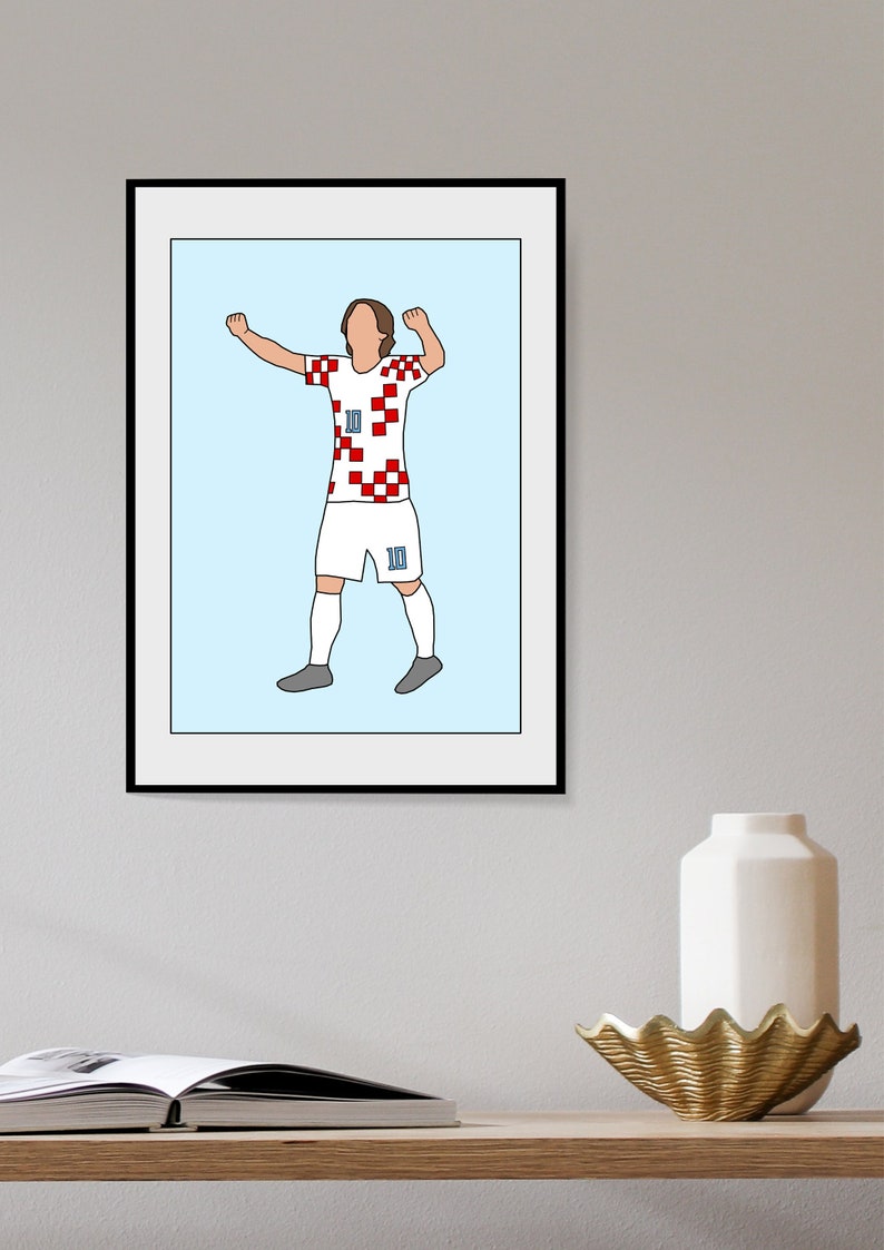 Luka Modric Croatia World Cup Wall Art - Blue - Etsy Australia