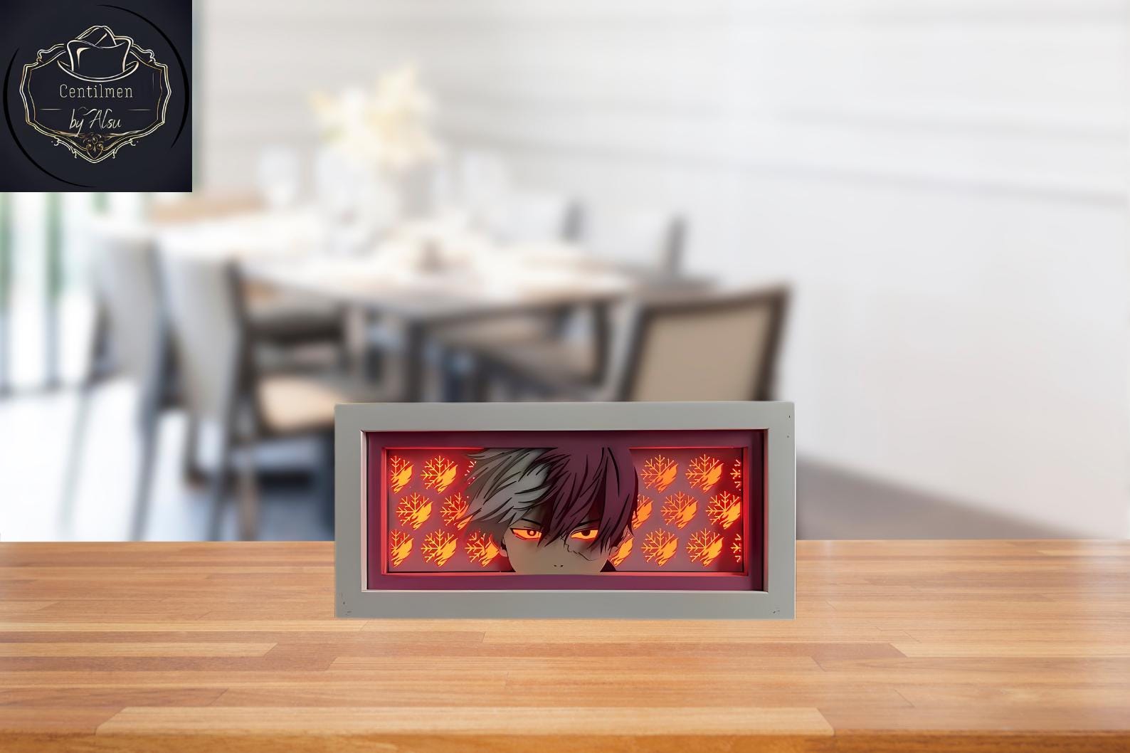 My Hero Academia Shoto Todoroki Light Box Anime Bedroom Decoration LED ...