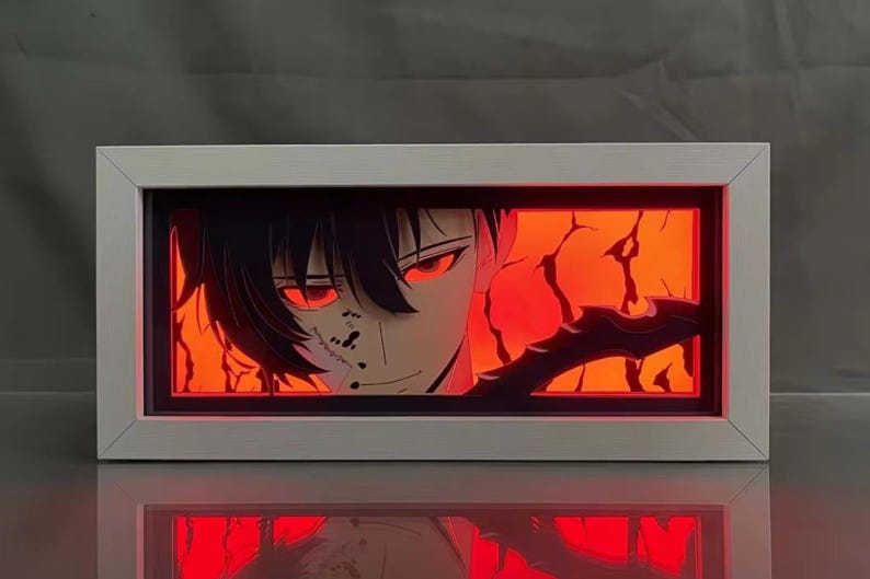 Solo Leveling Sung Jin Woo Anime Light Box Bedroom Decor LED Night ...