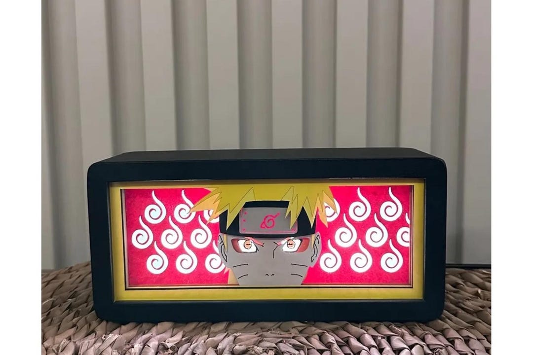 Uzumaki Naruto Light Box Shadow Box Anime Night Light LED Lamp - Etsy