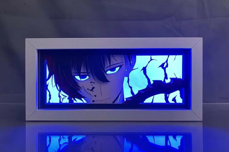 Solo Leveling Sung Jin Woo Anime Light Box Bedroom Decor LED Night ...