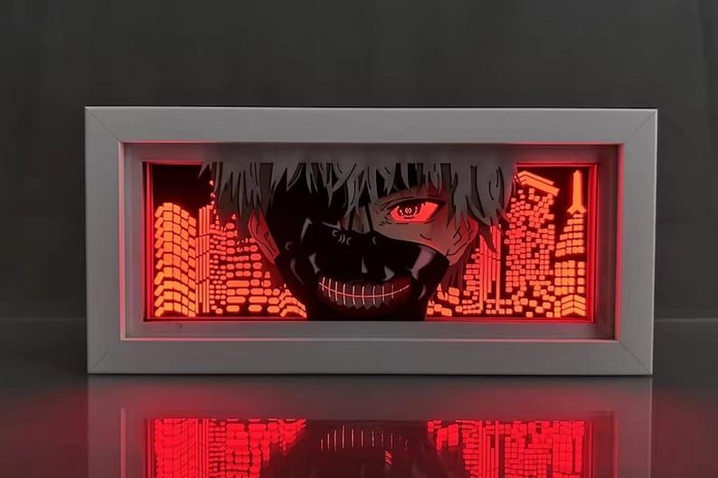 Anime Light Box Tokyo Ghoul Ken Kaneki Face Bedroom Decoration Manga ...