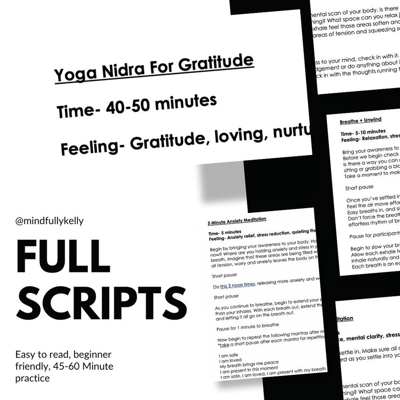 Yoga Nidra for Gratitude Script - Etsy