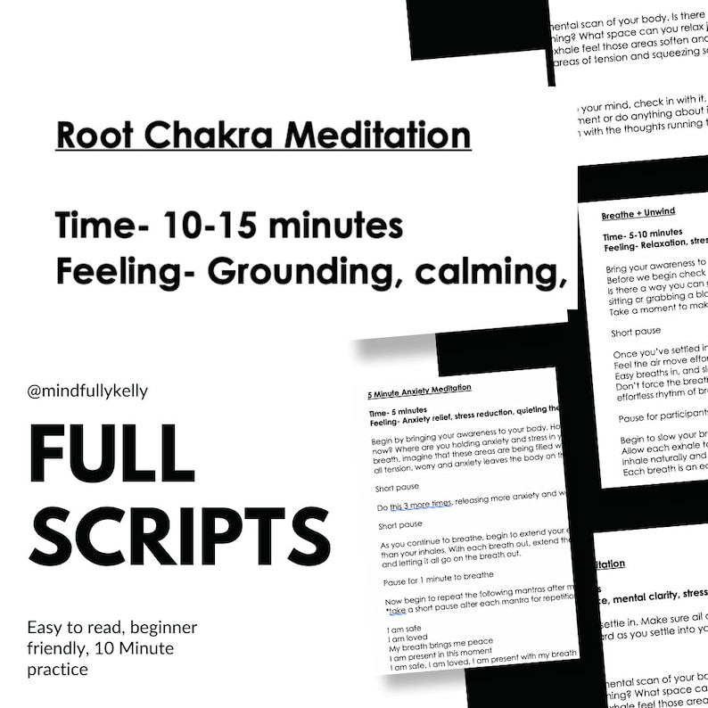 Root Chakra Meditation Script PDF - Etsy