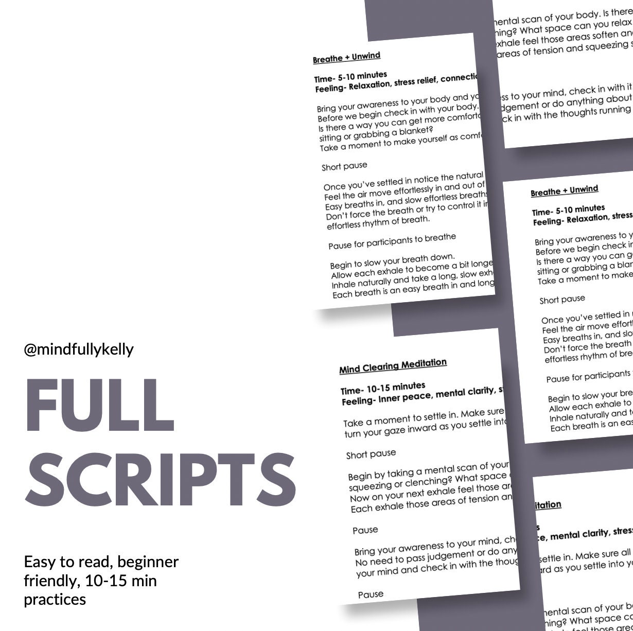 10 Minute Guided Meditation Scripts for Stress and Anxiety Relief 10 ...