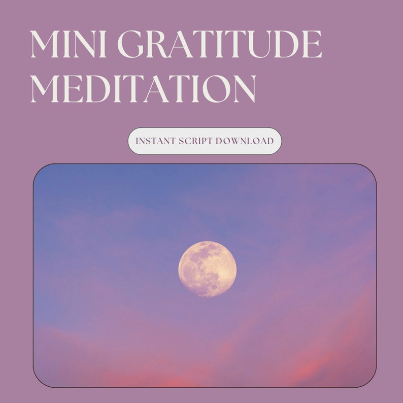 Mini Gratitude Meditation Script - Etsy