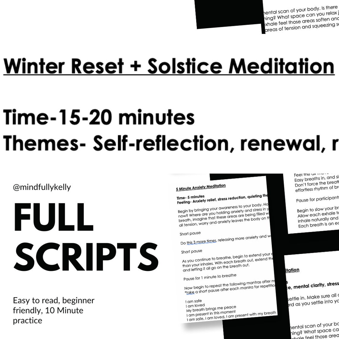 Winter Reset + Solstice Meditation Script PDF - Etsy