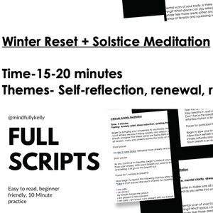 Winter Reset + Solstice Meditation Script PDF - Etsy