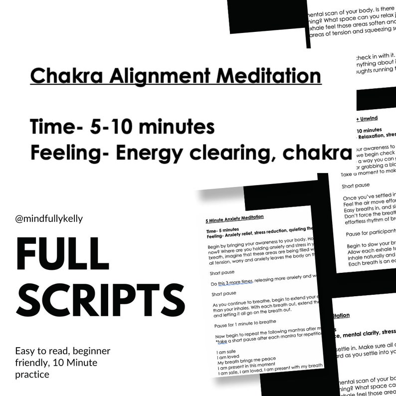 Chakra Alignment Meditation Script PDF - Etsy