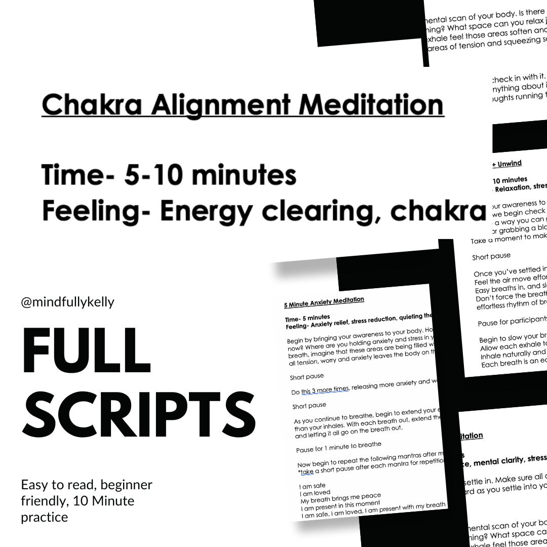 Chakra Alignment Meditation Script PDF - Etsy