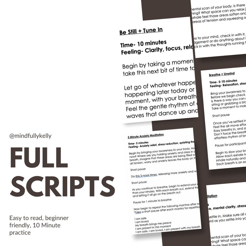 Mind Clearing Meditation Script PDF - Etsy