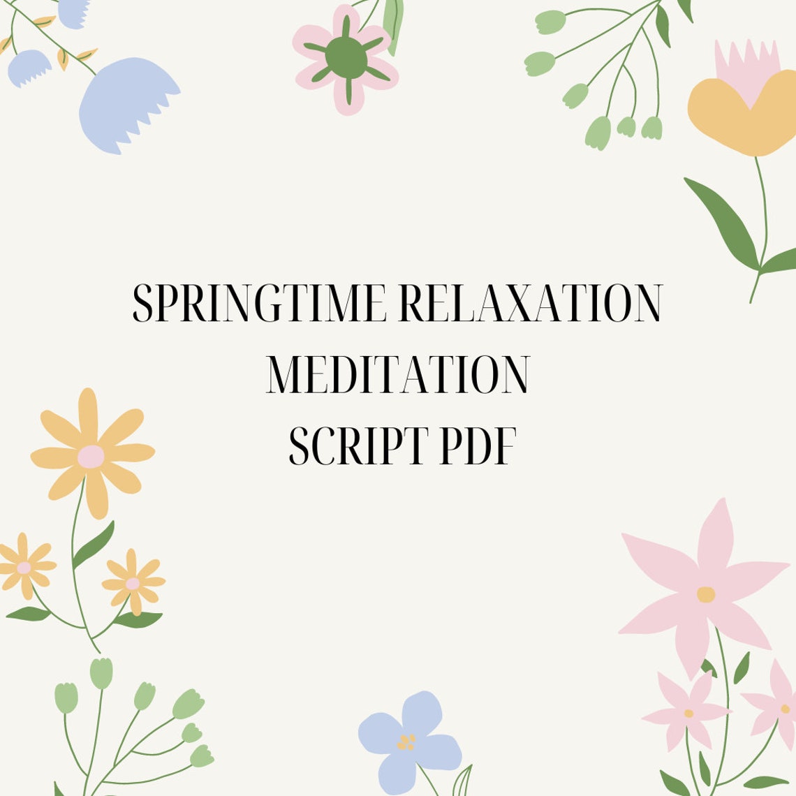 Springtime Relaxation Meditation Script PDF - Etsy