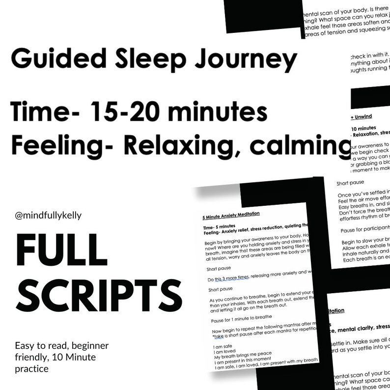 Guided Sleep Journey Meditation Script PDF - Etsy