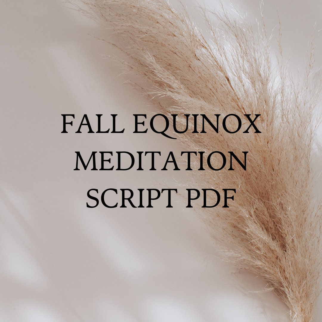 Fall Equinox Meditation Script PDF - Etsy